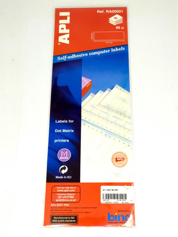 Jual Apli - Label Continuous Form 73,7 x 23,3 mm | Toko Buku Online ...