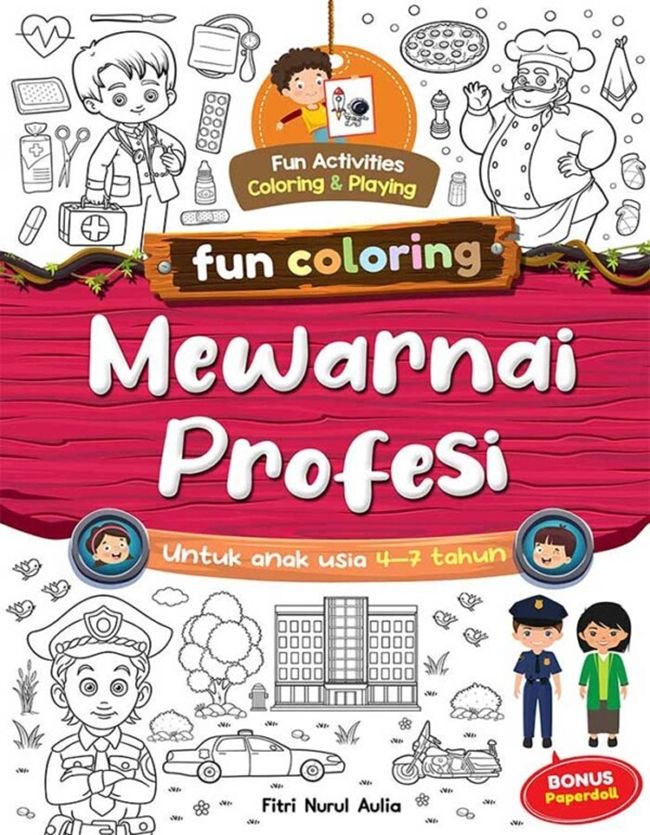 Jual Buku Fun Coloring Mewarnai Profesi. Karya Fitri Nurul Aulia ...